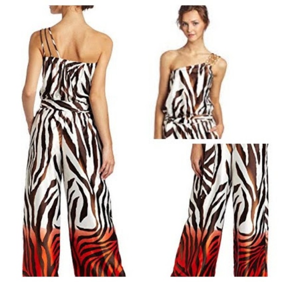 XOXO | Pants & Jumpsuits | Xoxo Ivory Brown Orange Animal Print ...